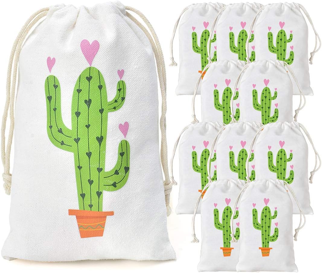 Amazon.com: 24 Pcs Cactus Party Favor Bags - Floral Themed Goodie Bags ...
