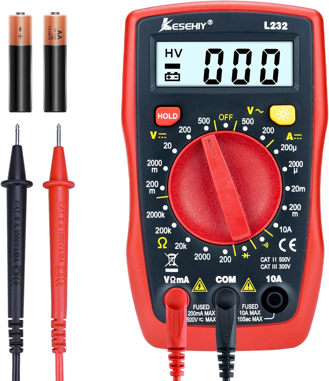 VENLAB Digital Multimeter TRMS 6000 Counts Volt Amp Meter Ohm ...