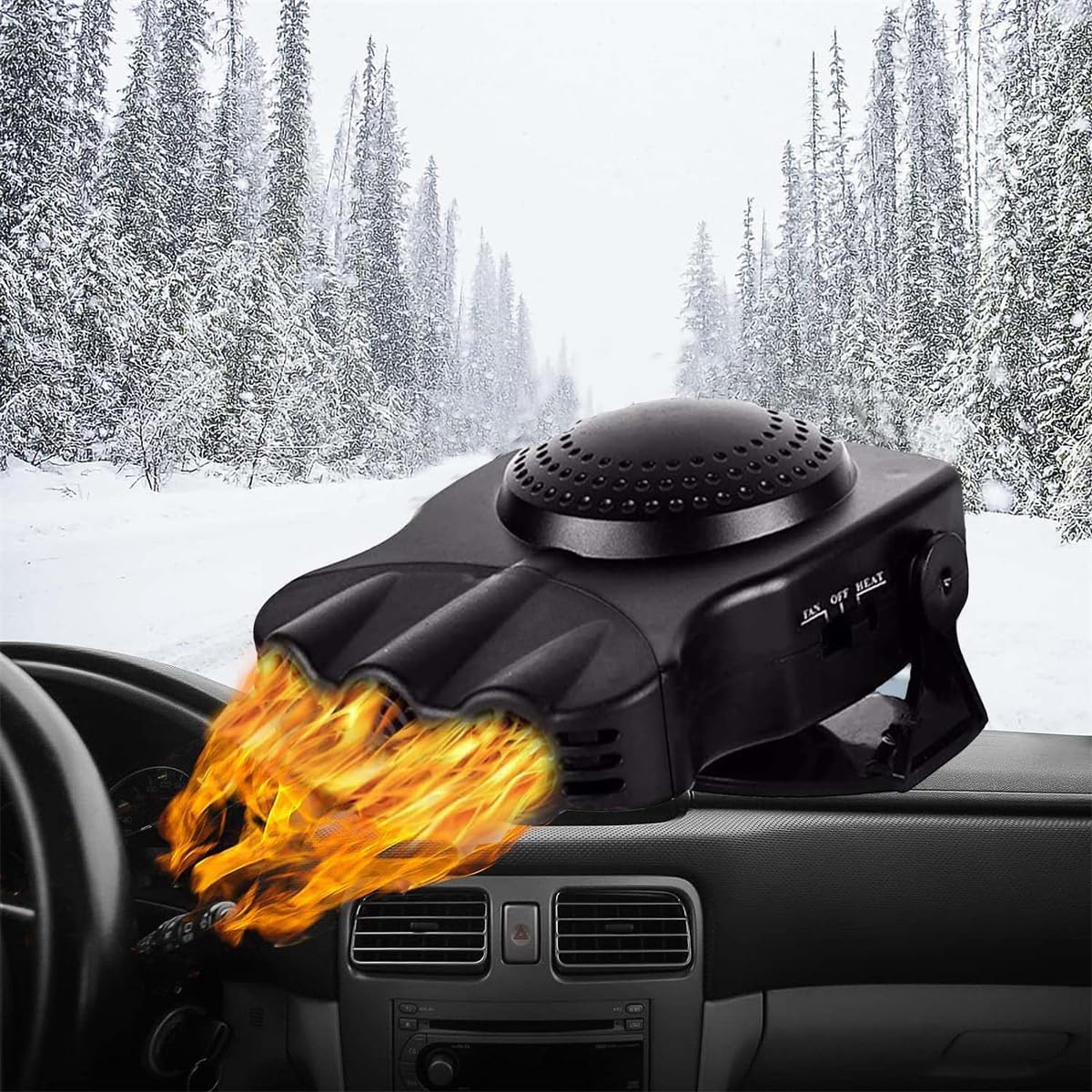 Portable Car Heater, 12V 150W Mini Auto Car Heater, 2 in 1 Cooling ...