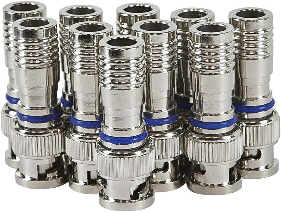 Copper Male Bnc Compression Connectors Rg59 Coax 50 Pack ENS Copper ...