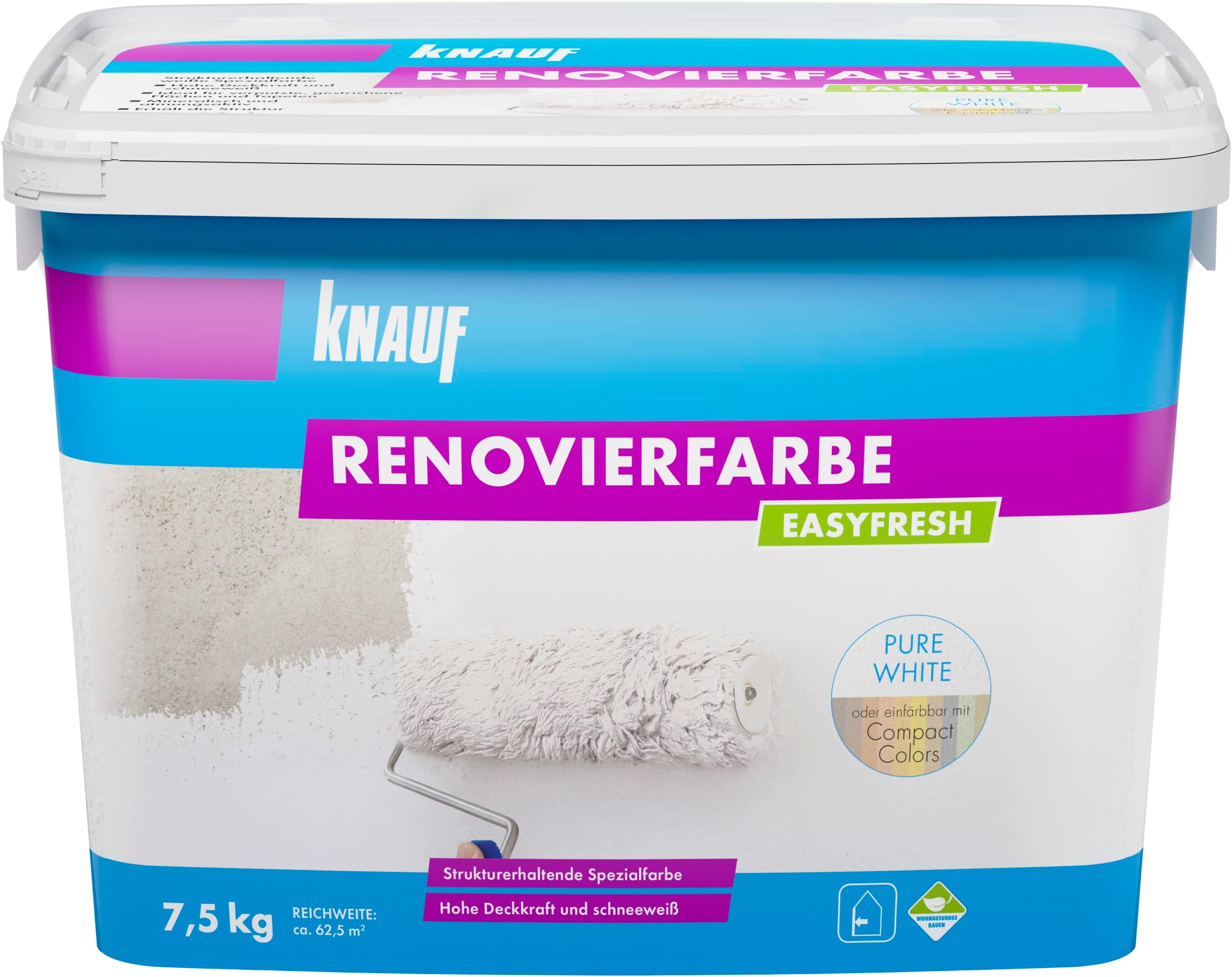 Knauf EASYFRESH Renovierfarbe mit hoher Deckkraft – extrem hoch ...