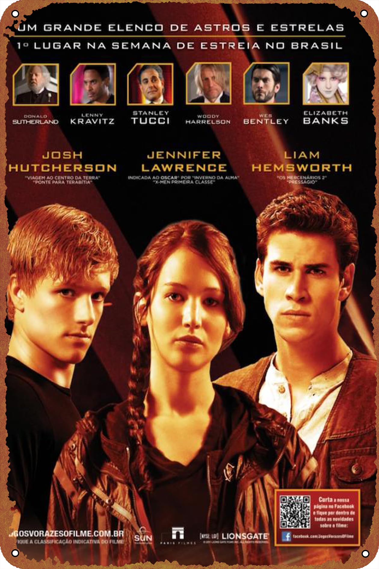 Amazon.com : The Hunger Games Movie Poster Sign Metal Tin Sign Wall Art ...
