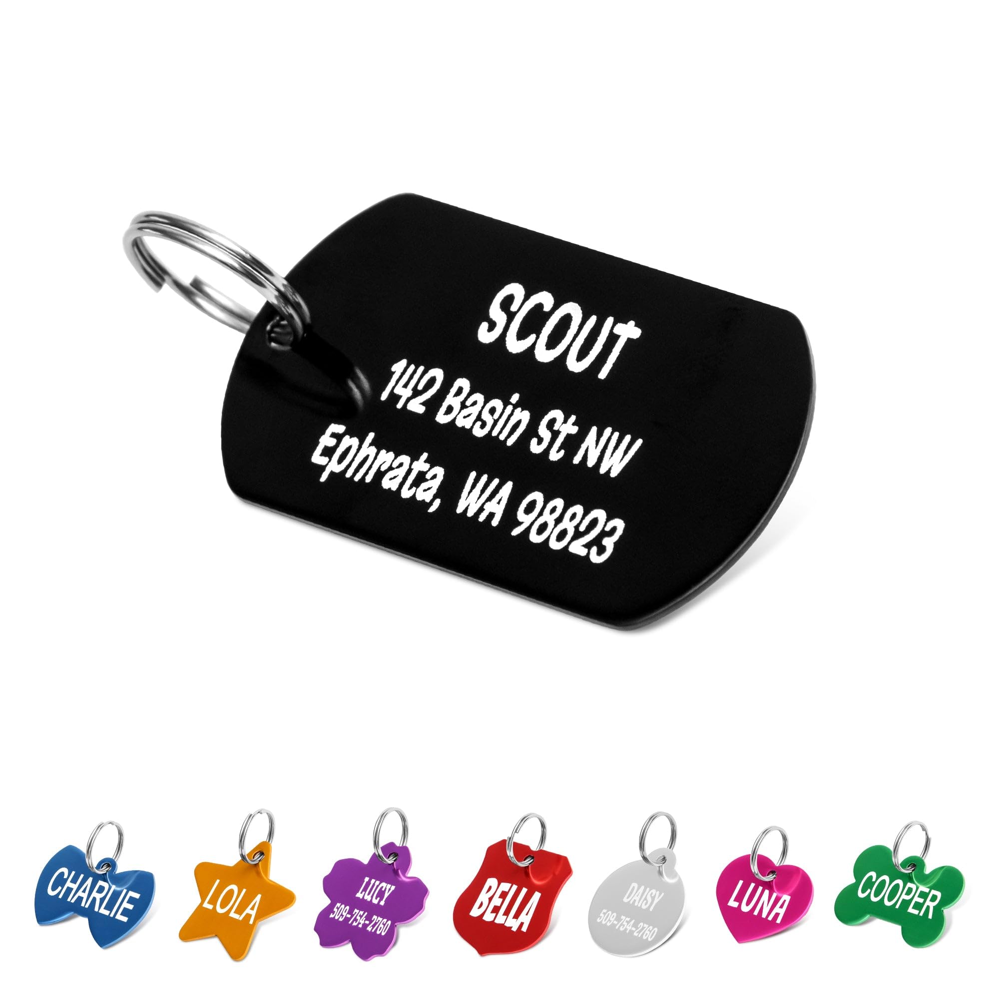 Pet Supplies : GoTags Dog Tags, Personalized Engraved Dog and Cat ID ...