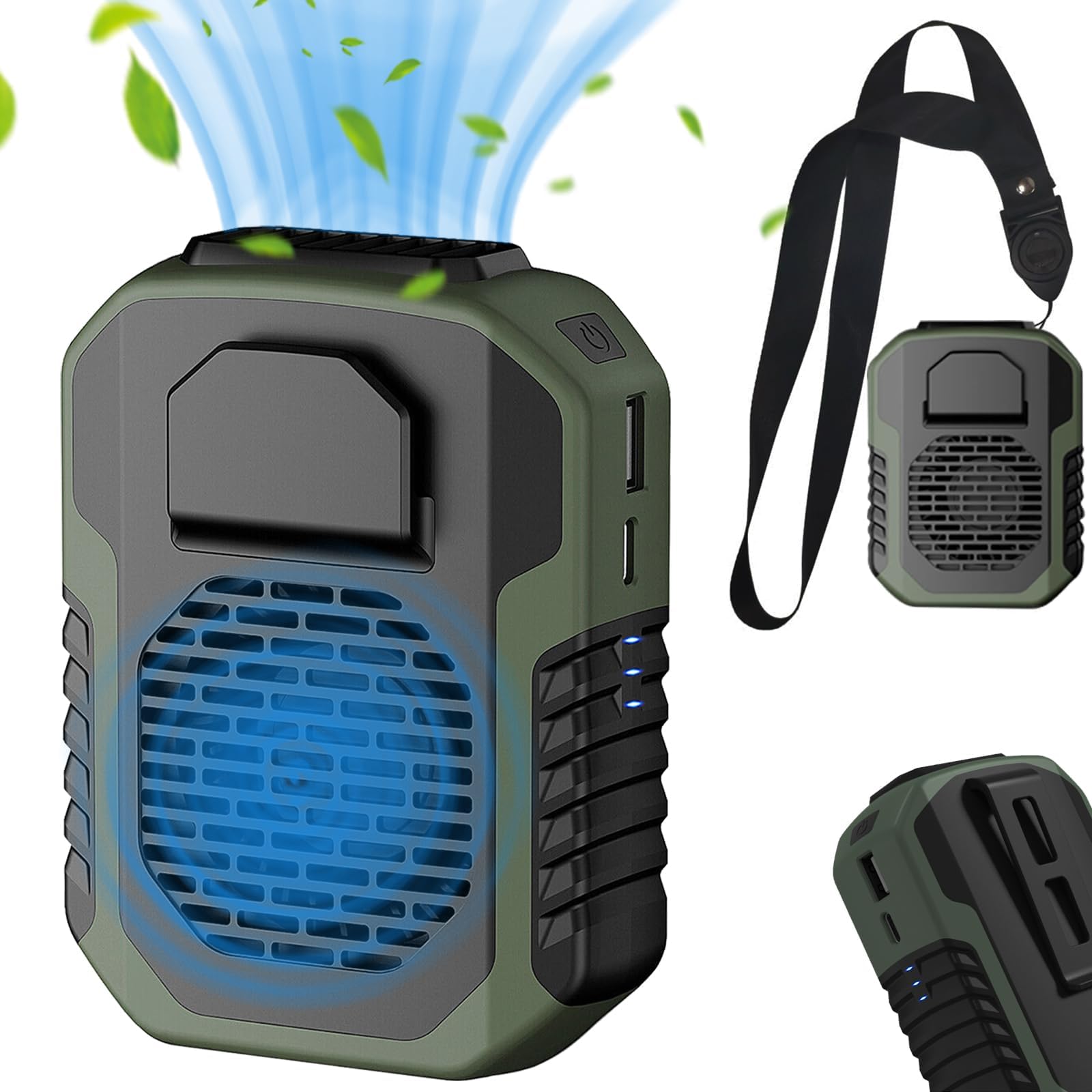 Amazon.com: Cooling Waist Fan w/Steel Clip and Silicone Sleeve, Under ...