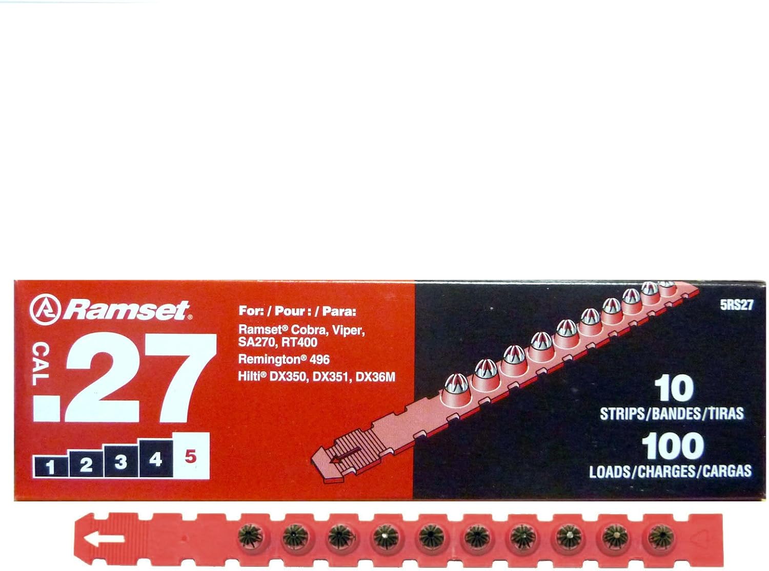 100#5 "Red 27 Cal Strip Loads 5RS27 New ;HJ#7-545/MKI94 G1571021 c ...