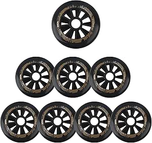 Amazon.com : JHKJ PU Rubber Inline Wheels Replacement Wheels Hardness ...