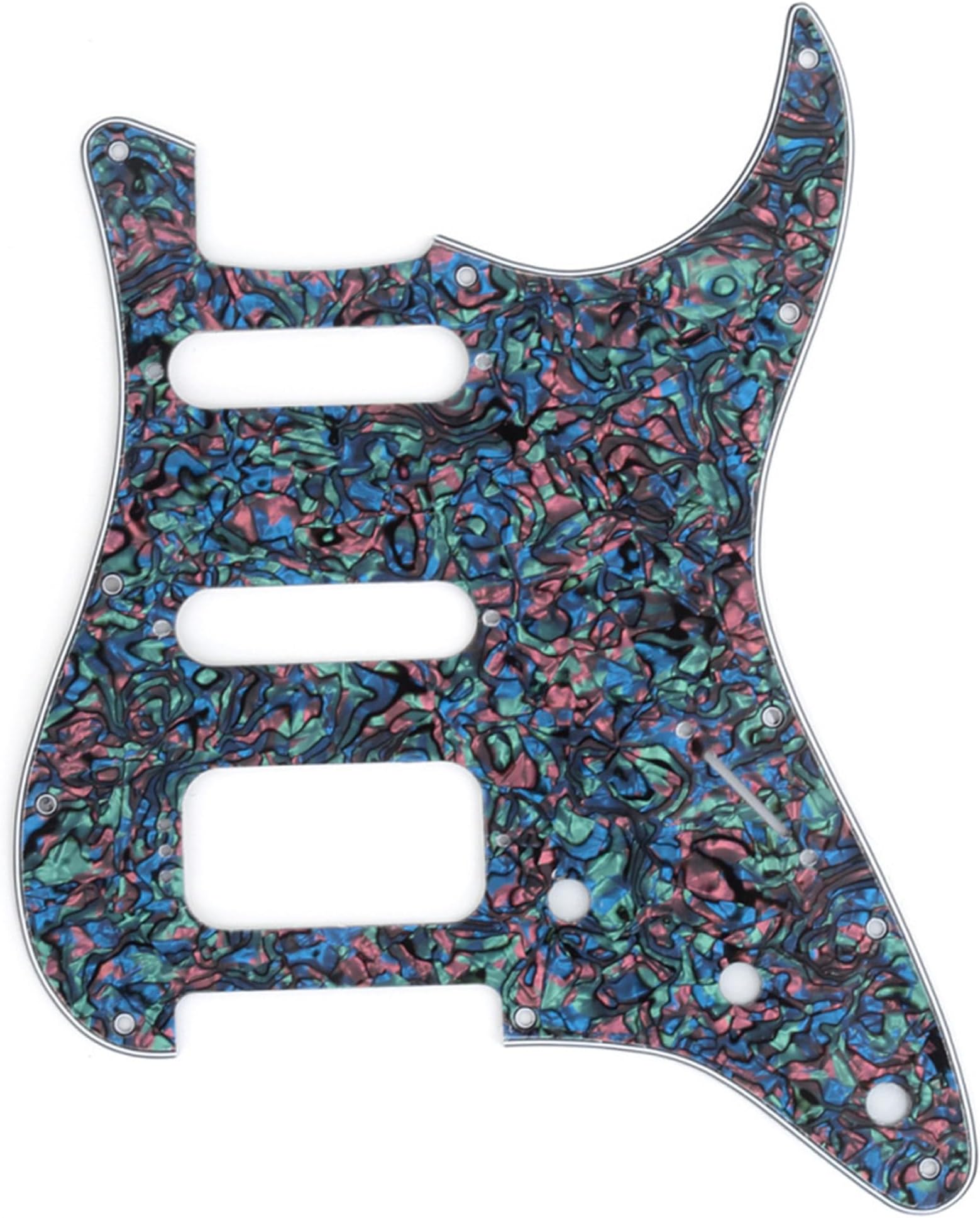 Amazon.com: Fender Modern Pickguard, HSS Stratocaster, 11-Hole - White ...