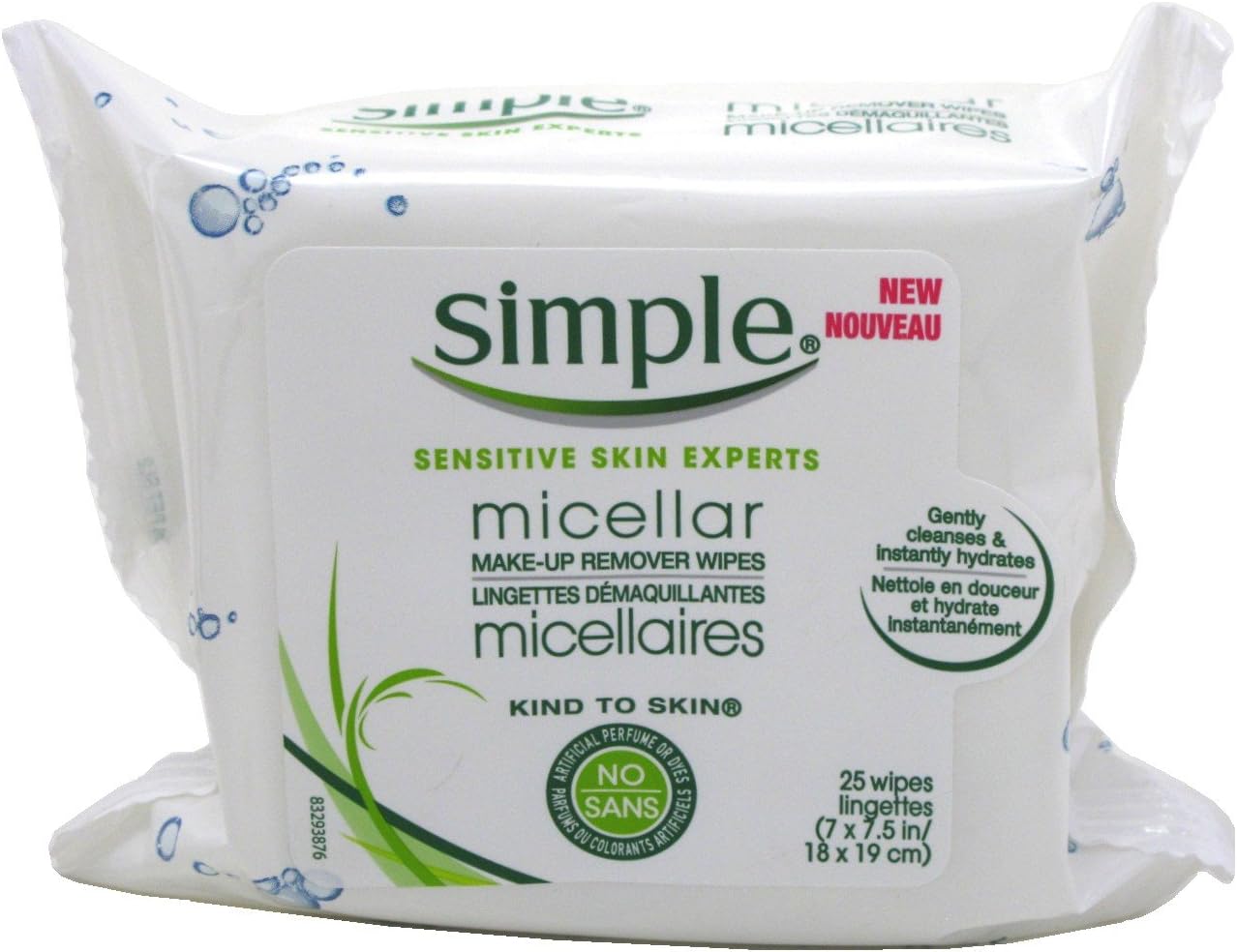 Amazon.com: Simple Micellar Makeup Remover Wipes 25 Count(Pack of 2 ...