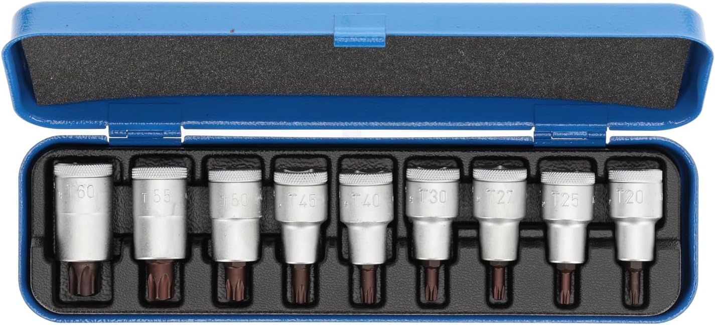 GEDORE ITX 19 PM Screwdriver bit Socket Set 1/2" 9 pcs TORX T20-60 ...