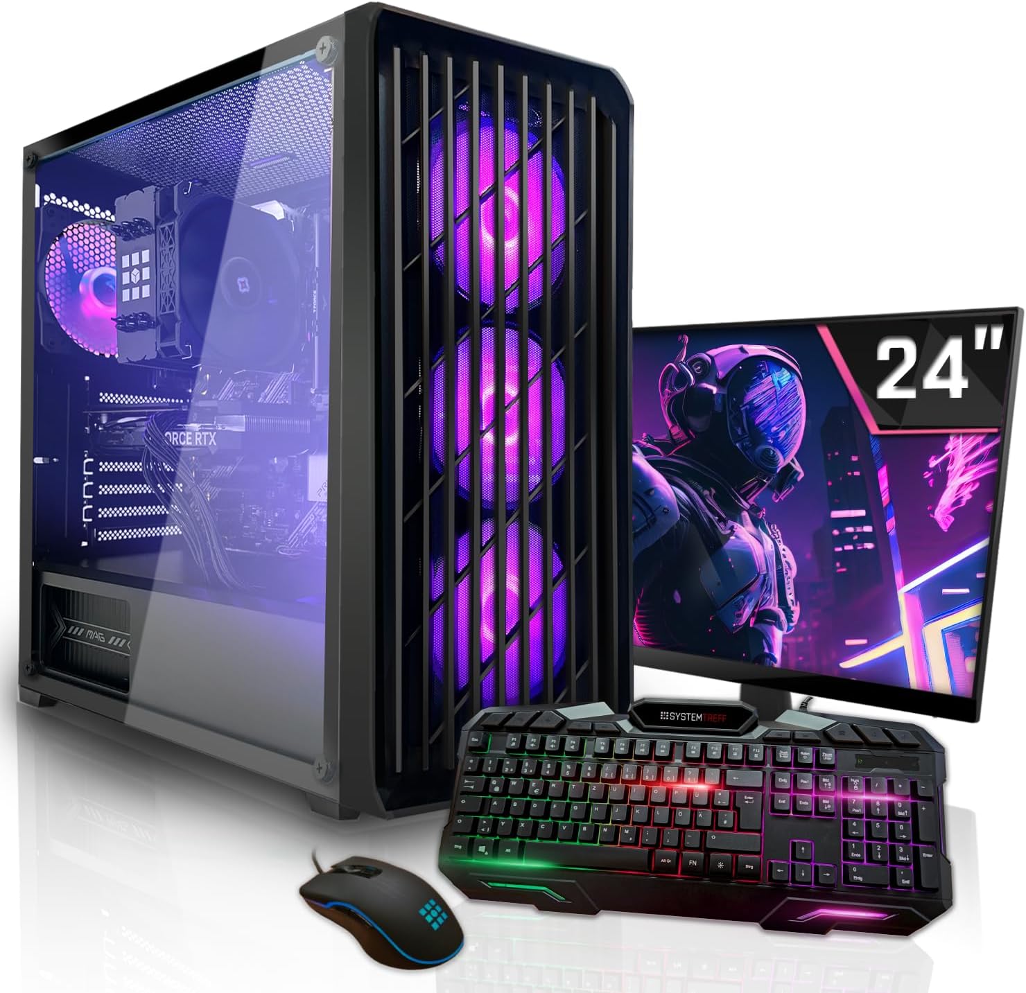 Megaport Komplett Set Gaming PC AMD Ryzen 7 5700X • 27" Monitor ...