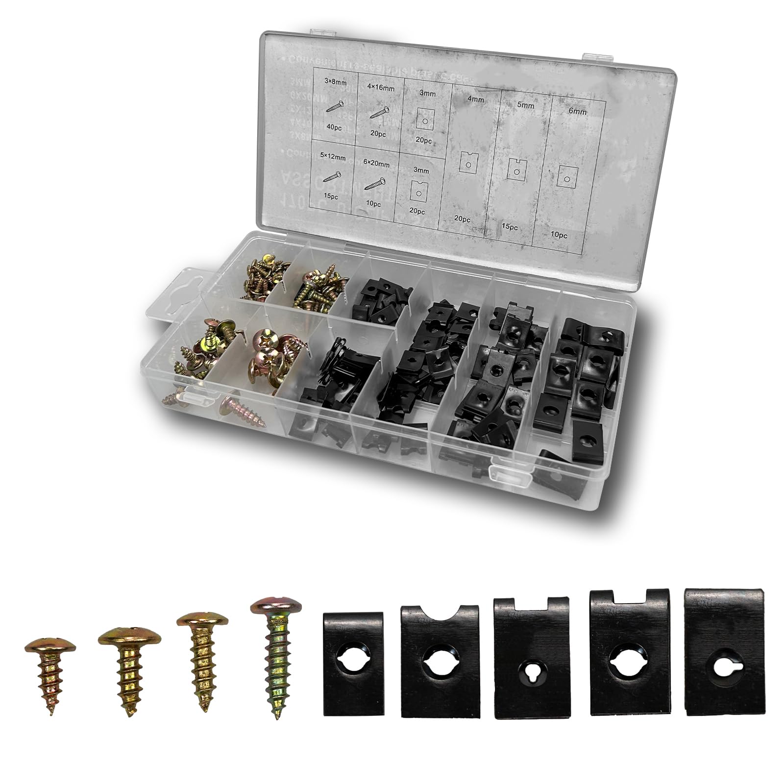 Amazon.com: 170 PCS Car Screw Assortment Kit, Universal Car Replacement ...