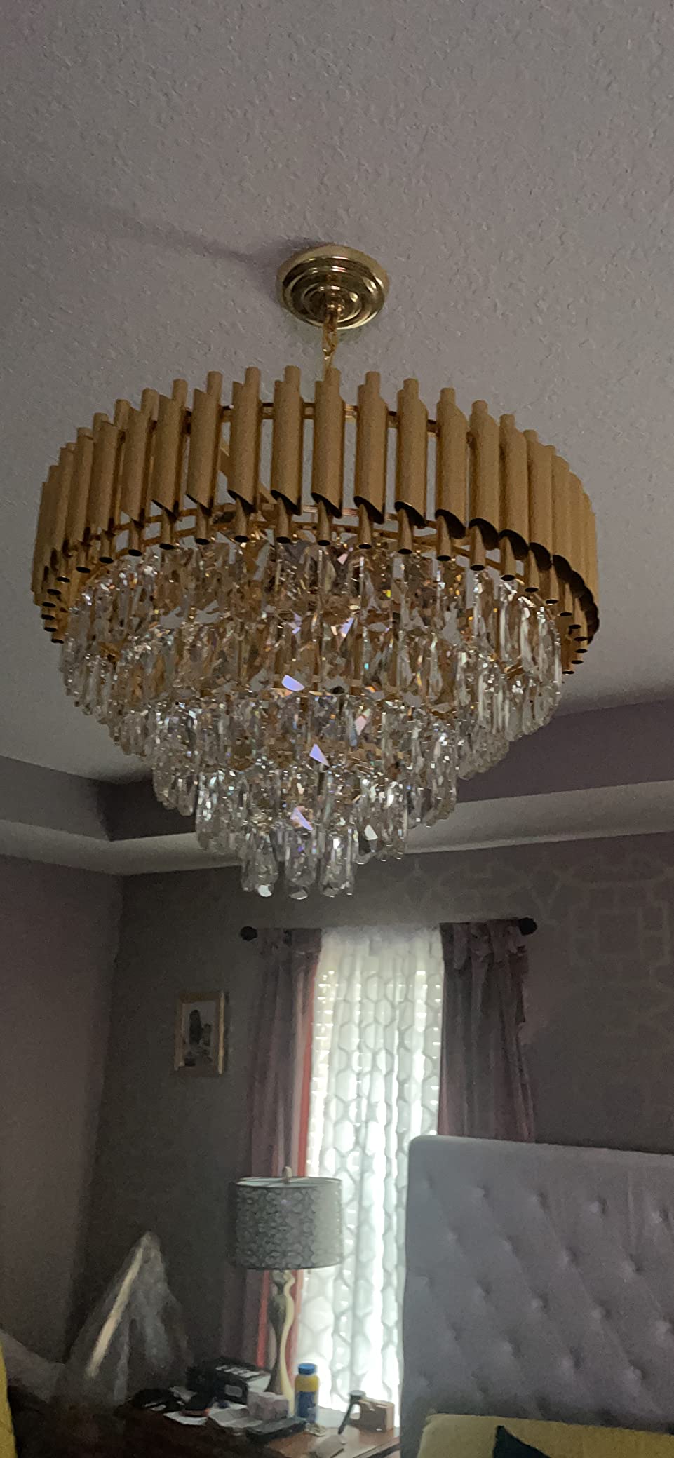 $10/mo - Finance AKDXIRUN Modern Crystal Chandelier 12 Lights Gold ...