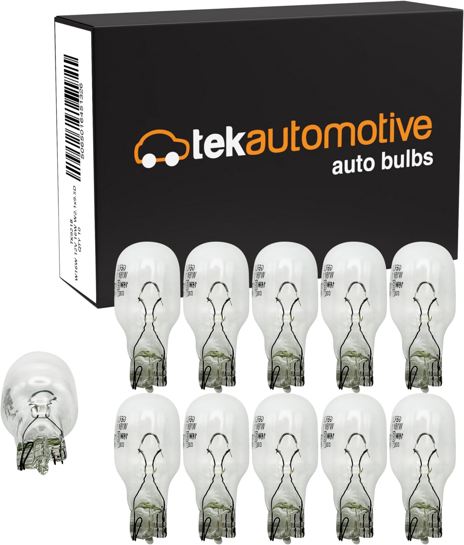 Tek Automotive 955 W16W Bulb, Brake Light Bulbs, Reverse Light Bulb ...