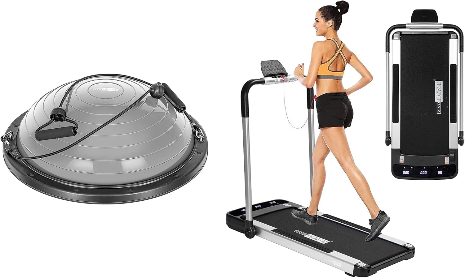 Amazon.com : VIVOHOME 58cm Anti Slip Half Balance Ball Trainer Yoga ...