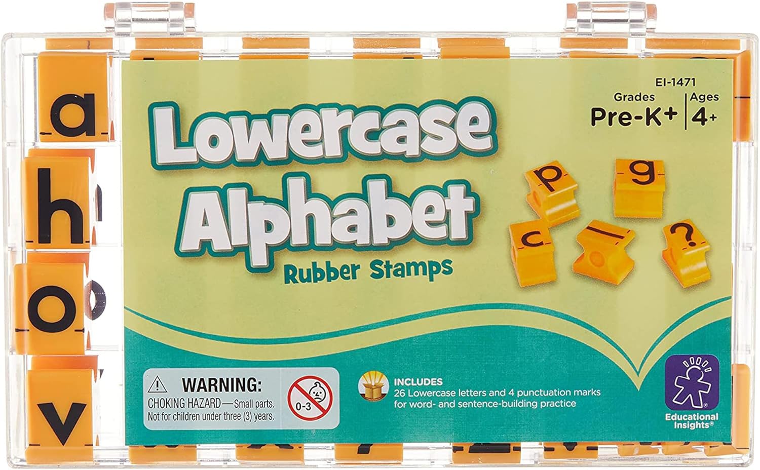 Educational Insights Lowercase Jumbo Alphabet Stamps - 1471 Orange ...