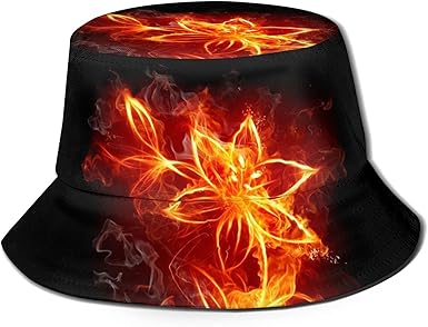 NOBAHIDS Flaming Fire Flowers Bucket Hat, Packable Sun Hat, Outdoor ...