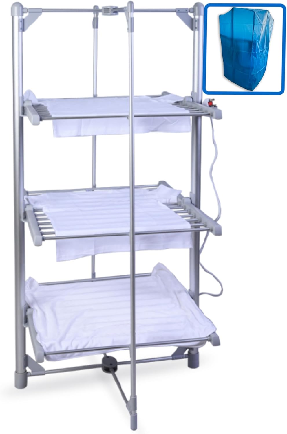 Bridge Pro 3 Tier Heated Clothes Airer with Cover - XL Electric Drying ...
