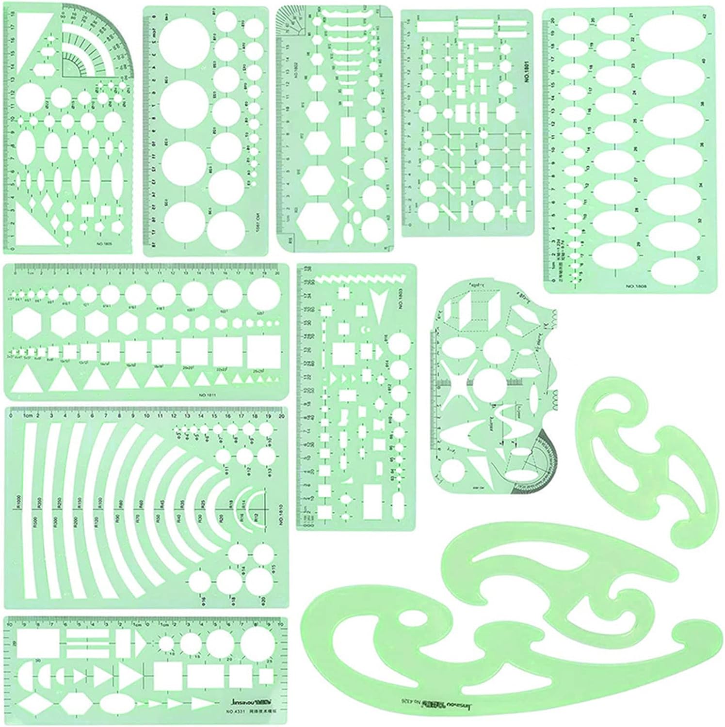 Architectural Templates Landscaping Architecture Drafting Ruler Shapes ...
