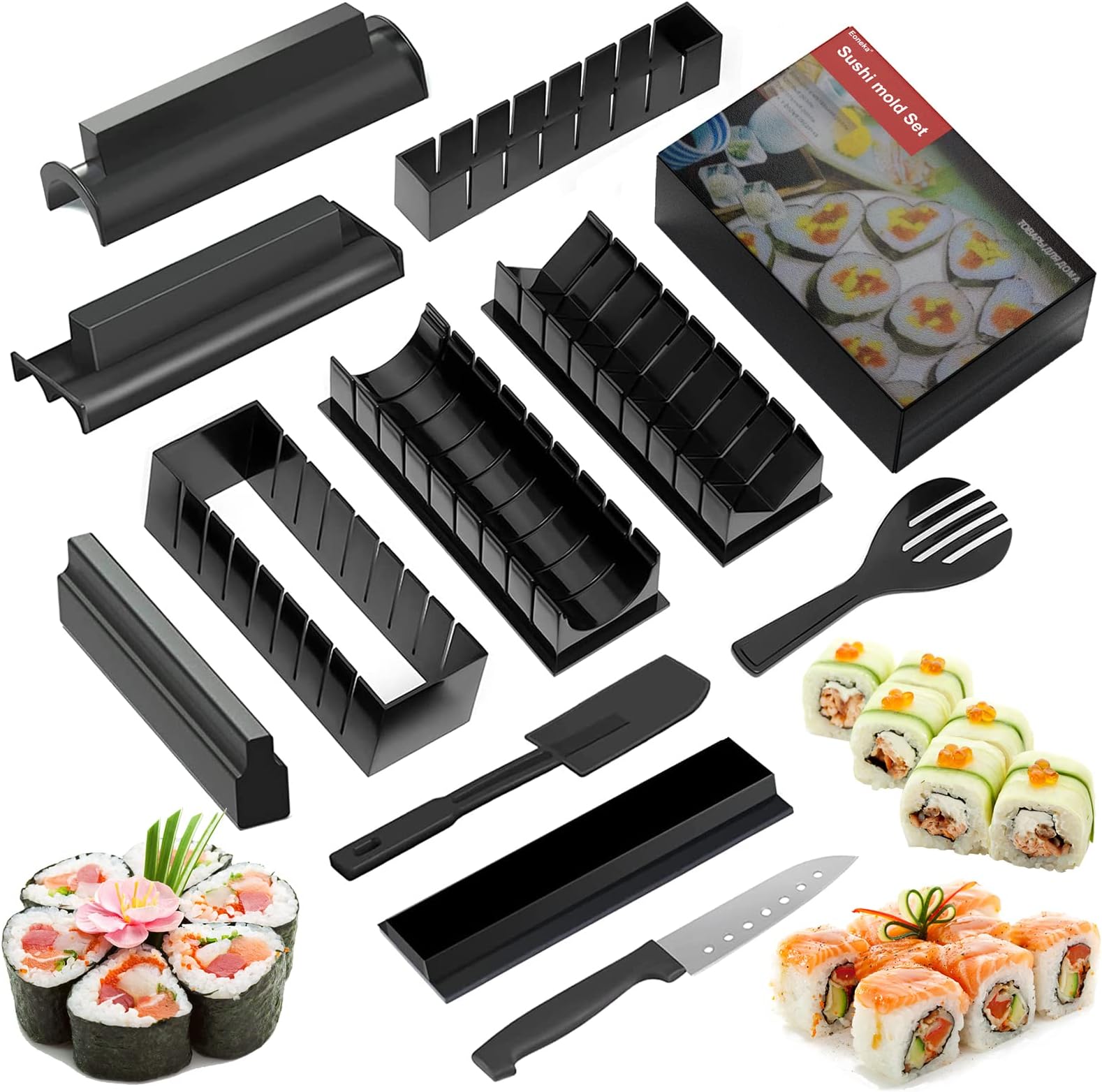 Amazon.com | Eoneka Sushi Making kit for Beginners, DIY Sushi Maker Kit ...