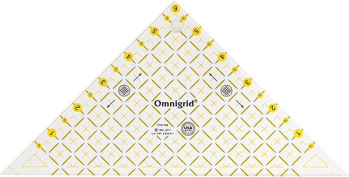Amazon.com: Omnigrid 6" Right Triangle Ruler, Half-Square Triangle ...