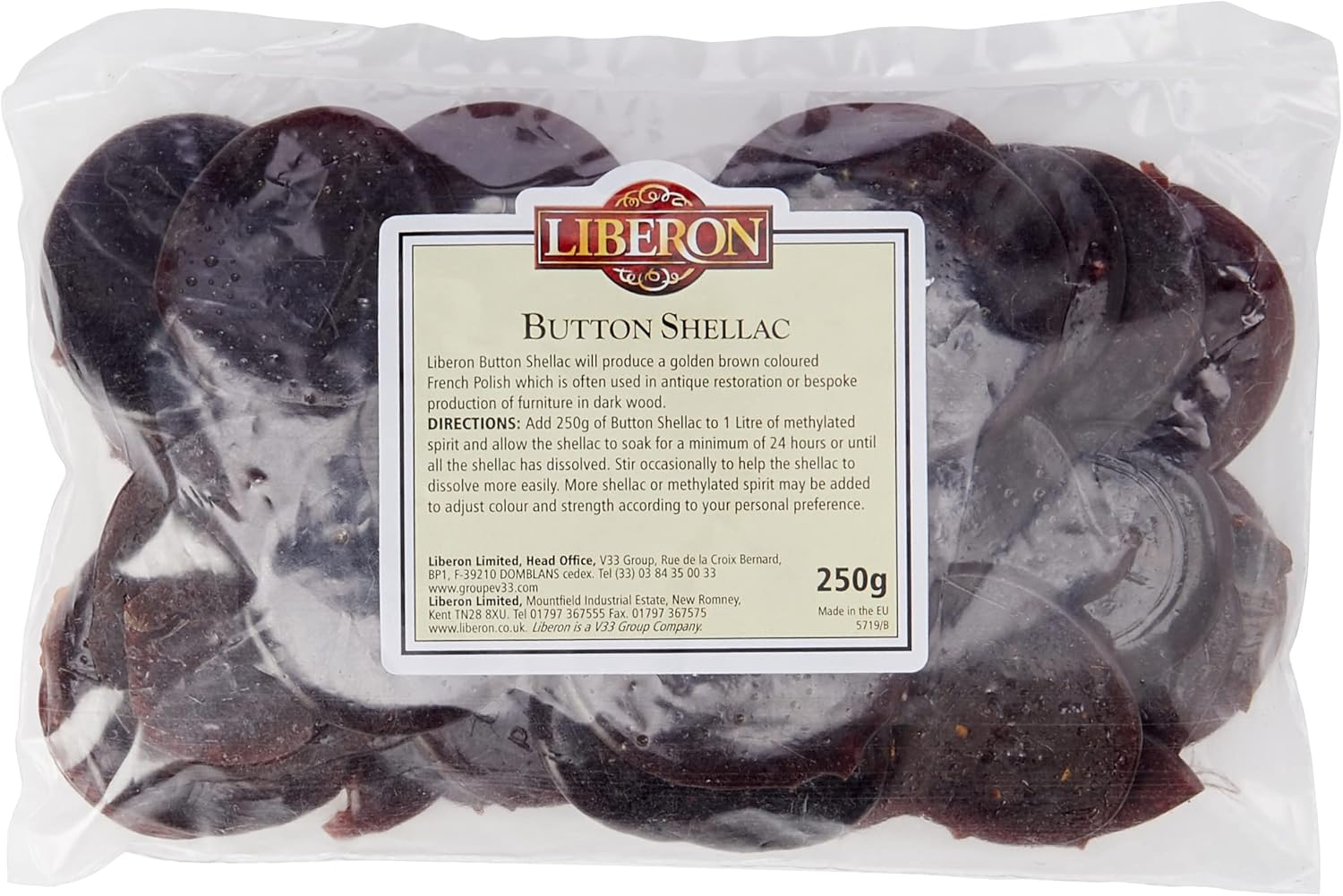 Liberon BS250G 250g Button Shellac : Amazon.co.uk: DIY & Tools