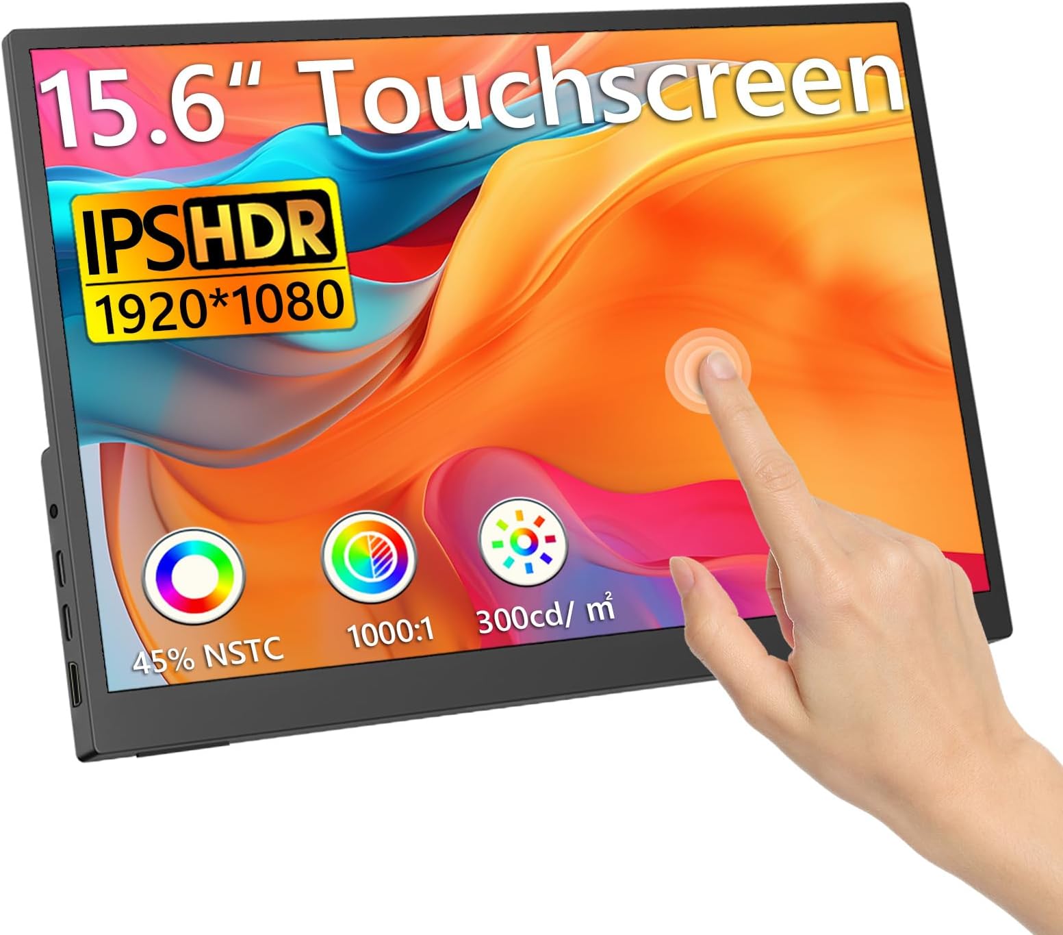 Amazon.com: Viyivwine Portable Monitor Touchscreen, 15.6'' 1080P 10 ...