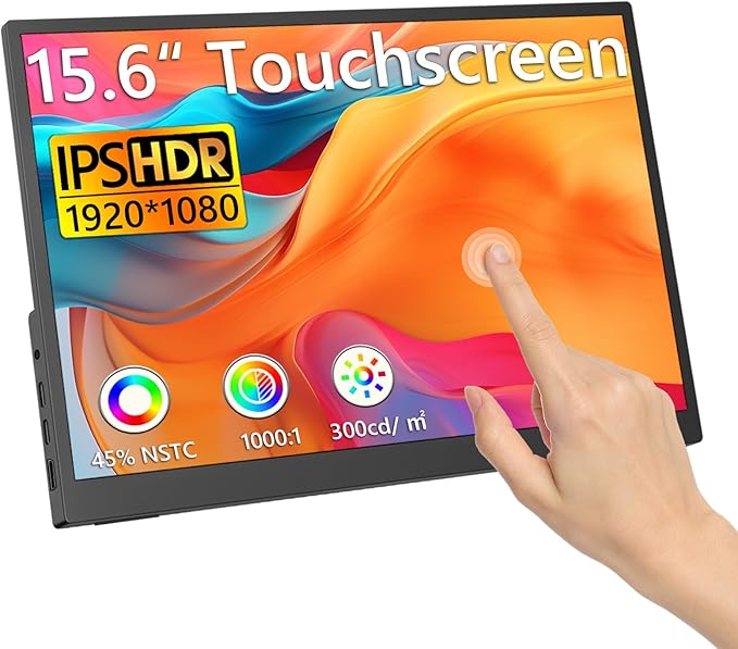Amazon.com: Viyivwine Portable Monitor Touchscreen, 15.6''Laptop Screen ...