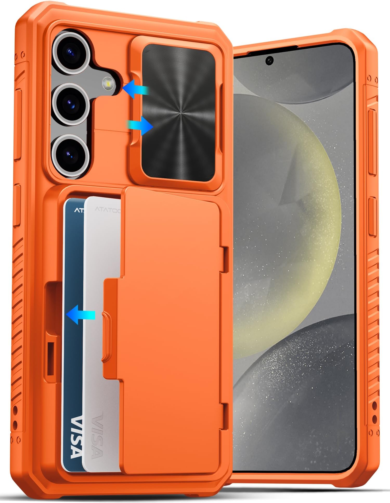 Amazon.com: ATATOO for Samsung Galaxy S24 Case Wallet, Built-in Card ...