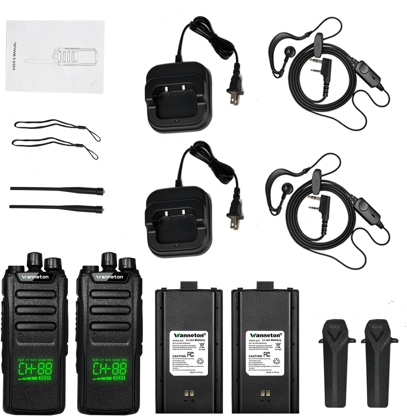 99 Channel Two Way Radios With Frequency Scrambling CRAFTSMAN 16-Mile ...