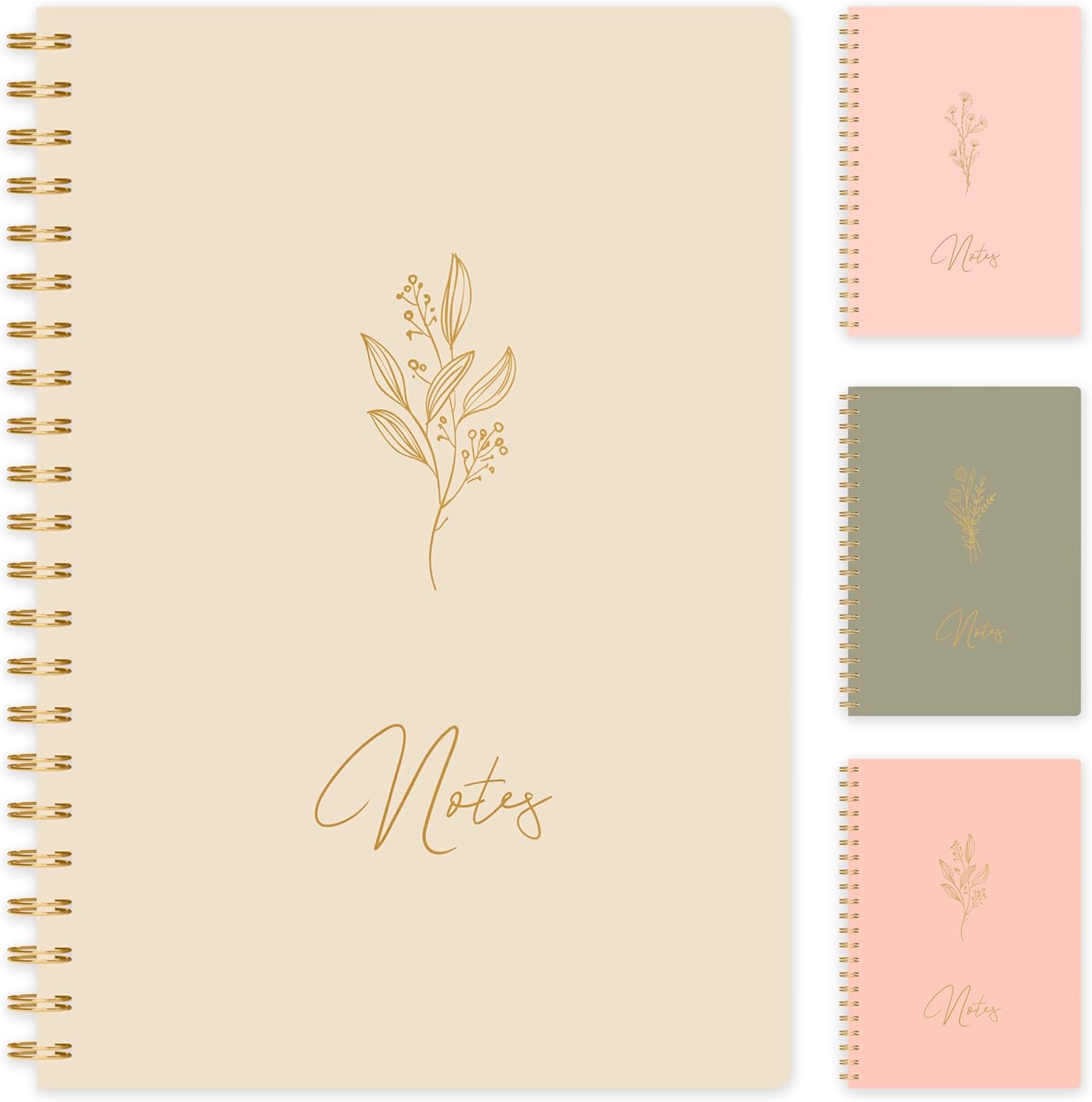 Amazon.com : slapaflife Aesthetic Notebooks, 4 Pcs Cute Spiral ...