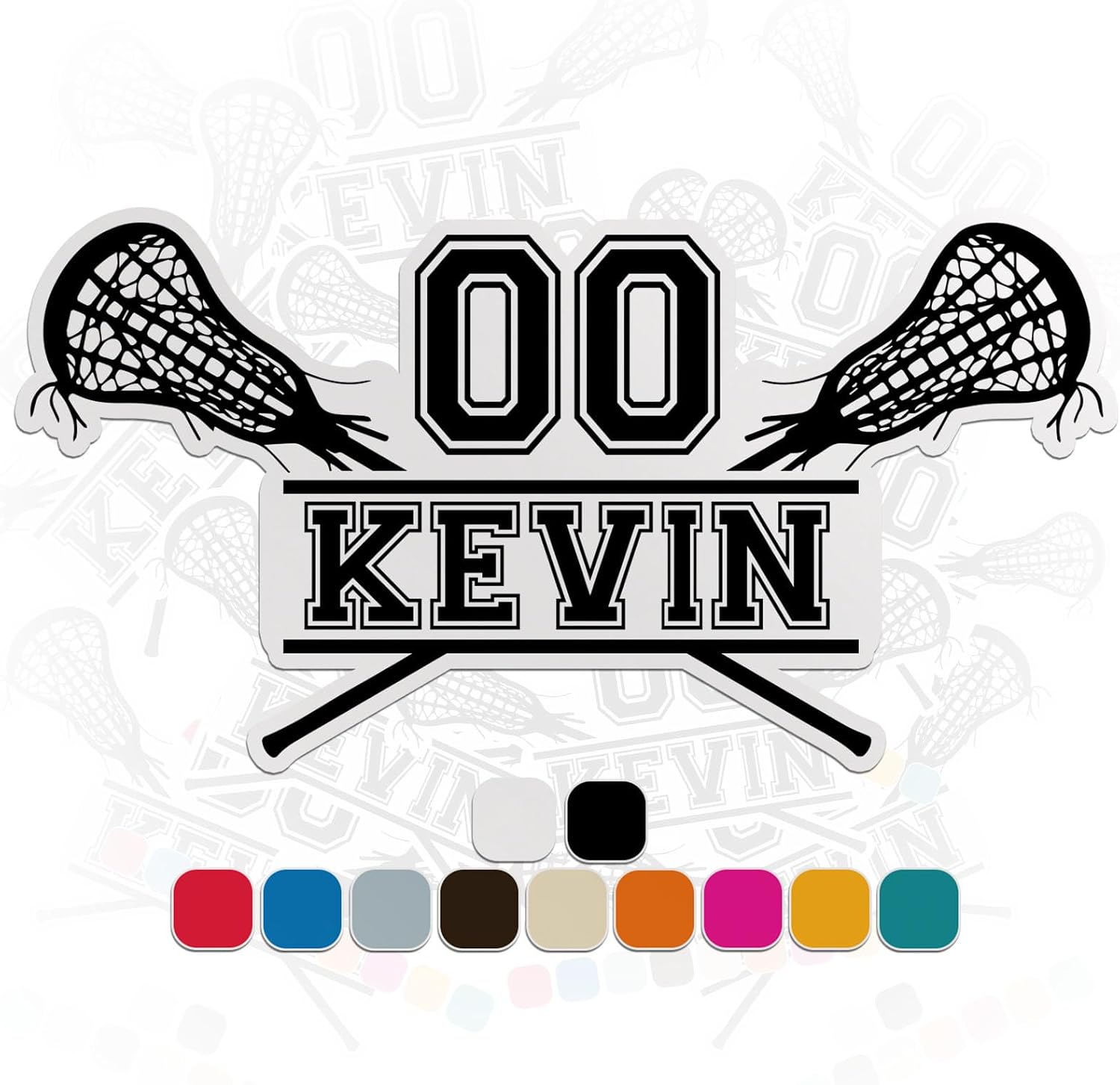 Amazon.com: Custom Lacrosse Sticker Personalized Stick Ball Player ...