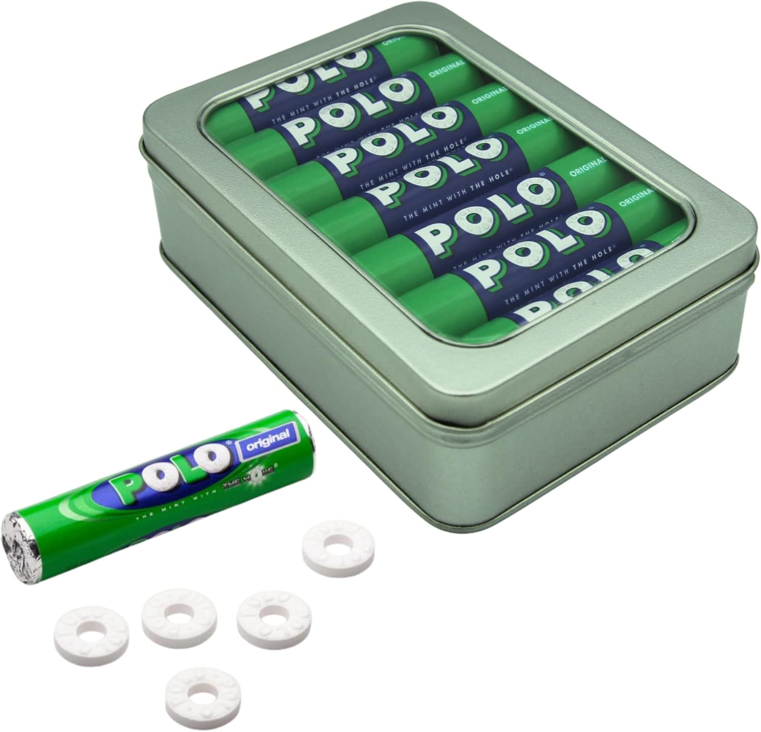 Polo Mints Original Sweets 12 x 24.5g Small Tubes Bundle with TinTastic ...
