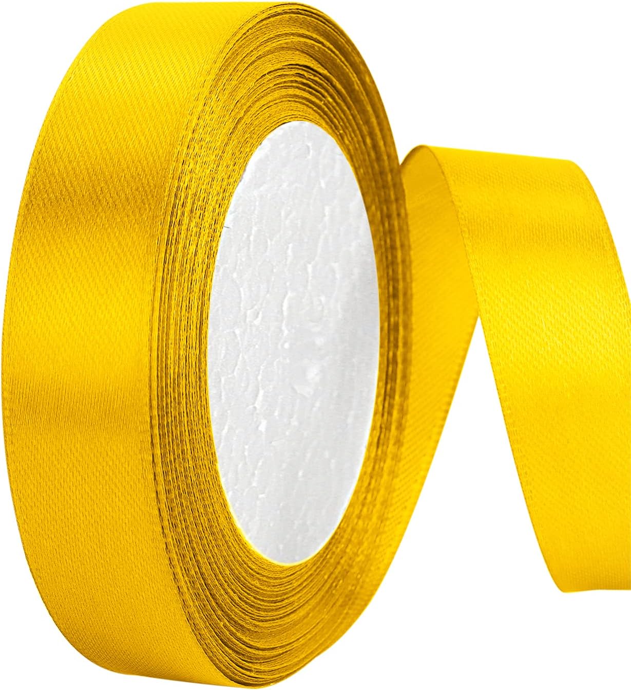 Yellow Satin Ribbon - 50mm Wide - 5 Meter - for Gifts Wrap, Sew ...
