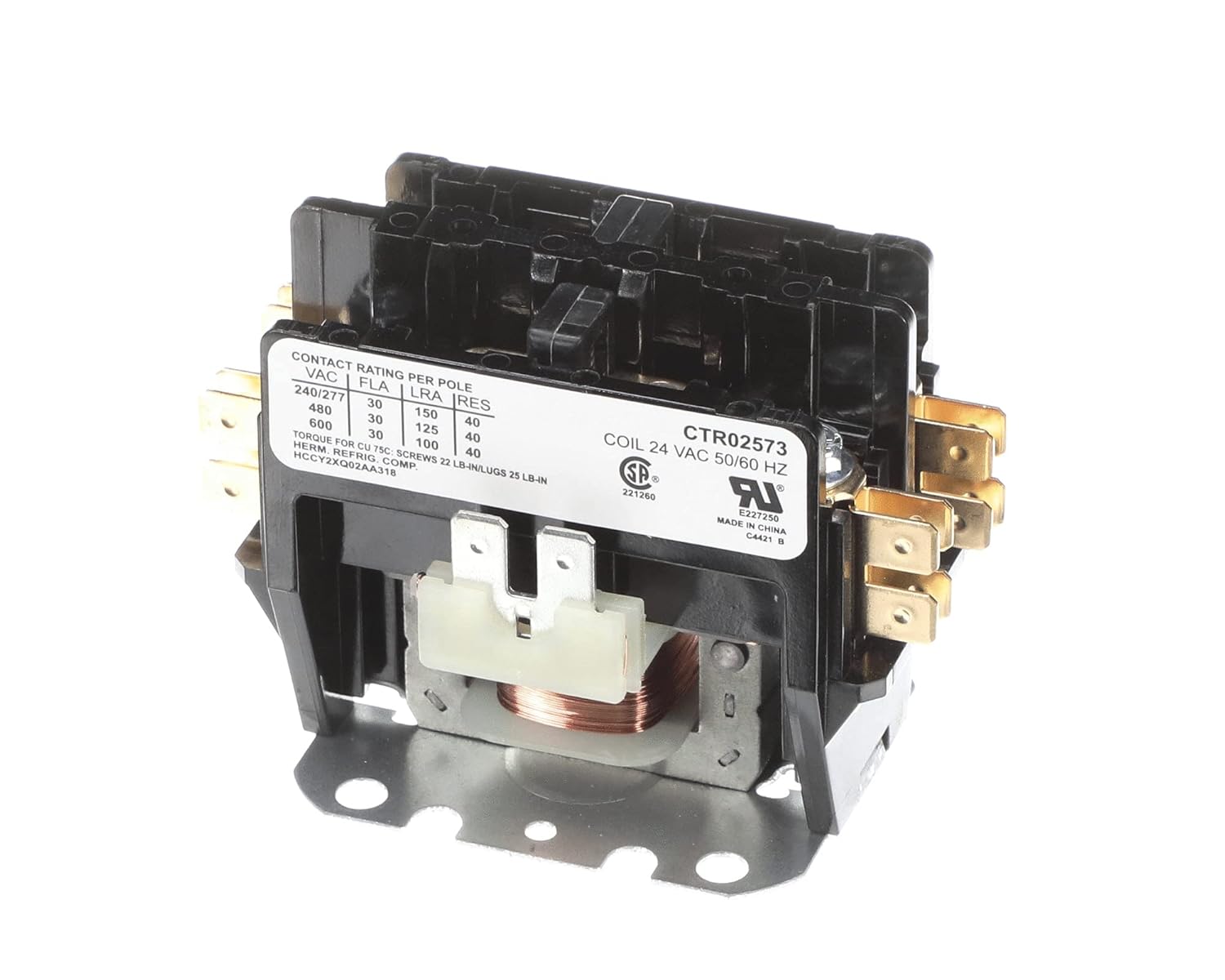 Trane Contactor, 2P 30A 24Vac / Screws: Amazon.com: Industrial & Scientific