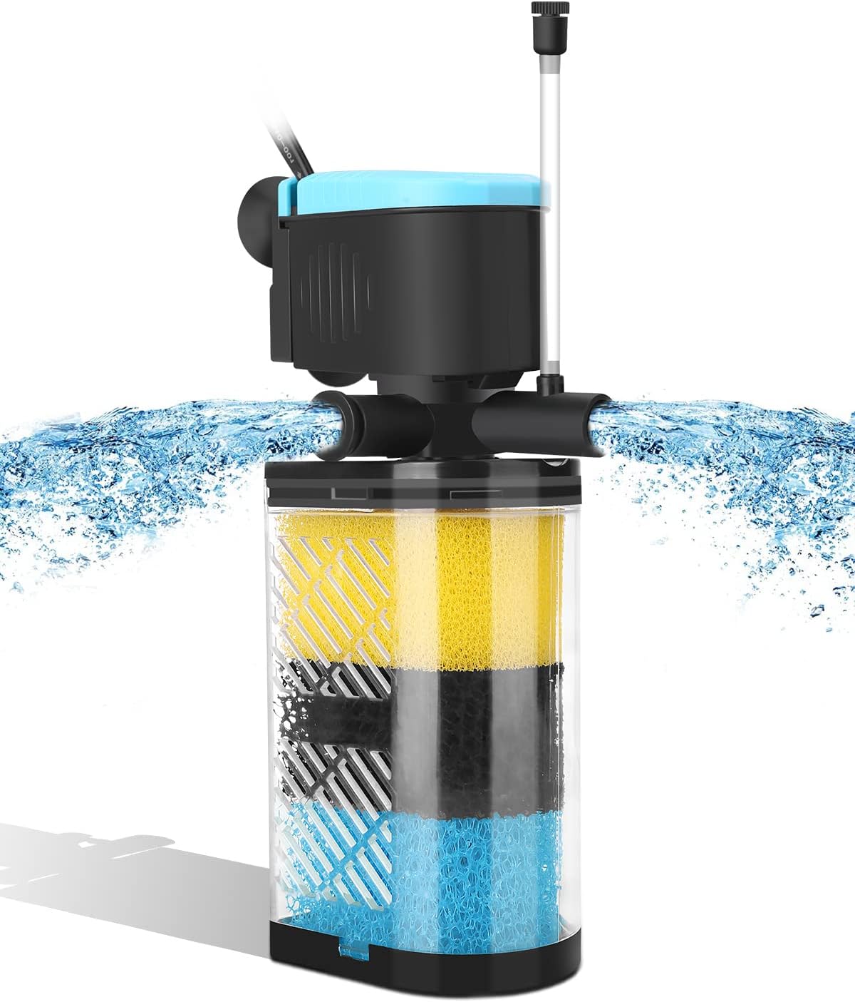 Amazon.com : Suness 20W Aquarium Filter: 3-Stage Fish Tank Filters with ...