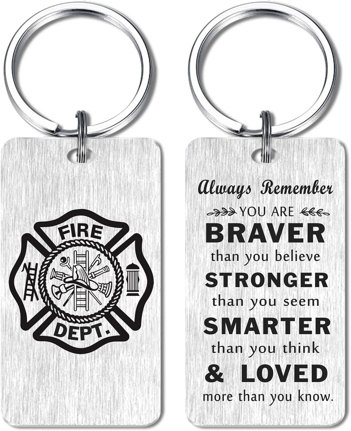 Gezxin Firefighter Gifts for Men Women- Happy Birthday Fireman Keychain ...