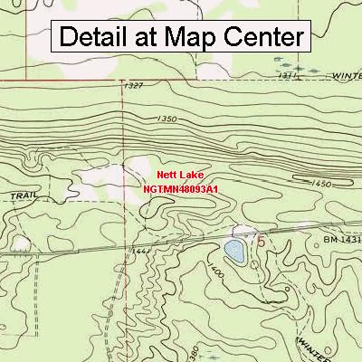 Amazon.com : USGS Topographic Quadrangle Map - Nett Lake, Minnesota ...