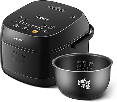Amazon | COMFEE' 炊飯器 5.5合炊き IH式 一人暮らし 2人暮らし 炊飯ジャー 1~6人用 12種類の調理メニュー付き 炎旨炊き 早炊き 最短25分炊飯 低温調理 玄米 ...