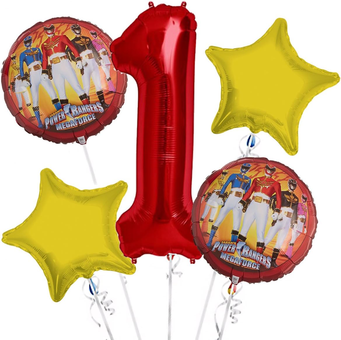 Power Rangers Balloon Bouquet 1st Birthday 5 pcs - Party Supplies ...