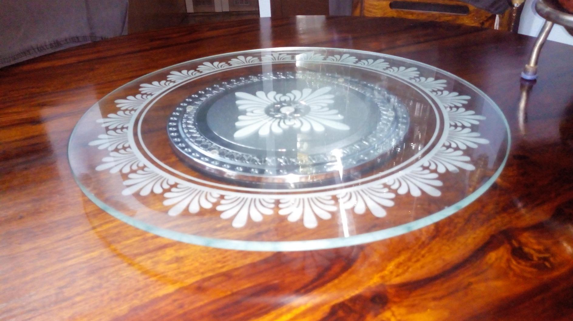 Buy JVS Glass Turntables - 1 Piece, Multicolour Online at Low Prices in ...