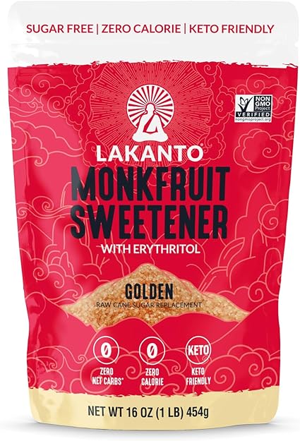 Lakanto - Monkfruit Sweetener Golden - 1 lb (Packaging May Vary ...