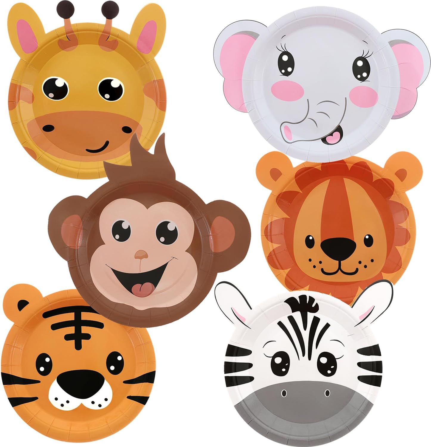 Amazon.com: UROINEPA Safari Jungle Wild Animal Party Supplies 60PCS ...