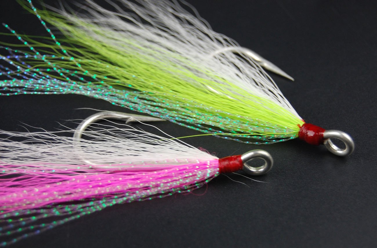 Snapklik.com : Fishing Bucktail Teasers Hooks Saltwater Bottom Fishing ...