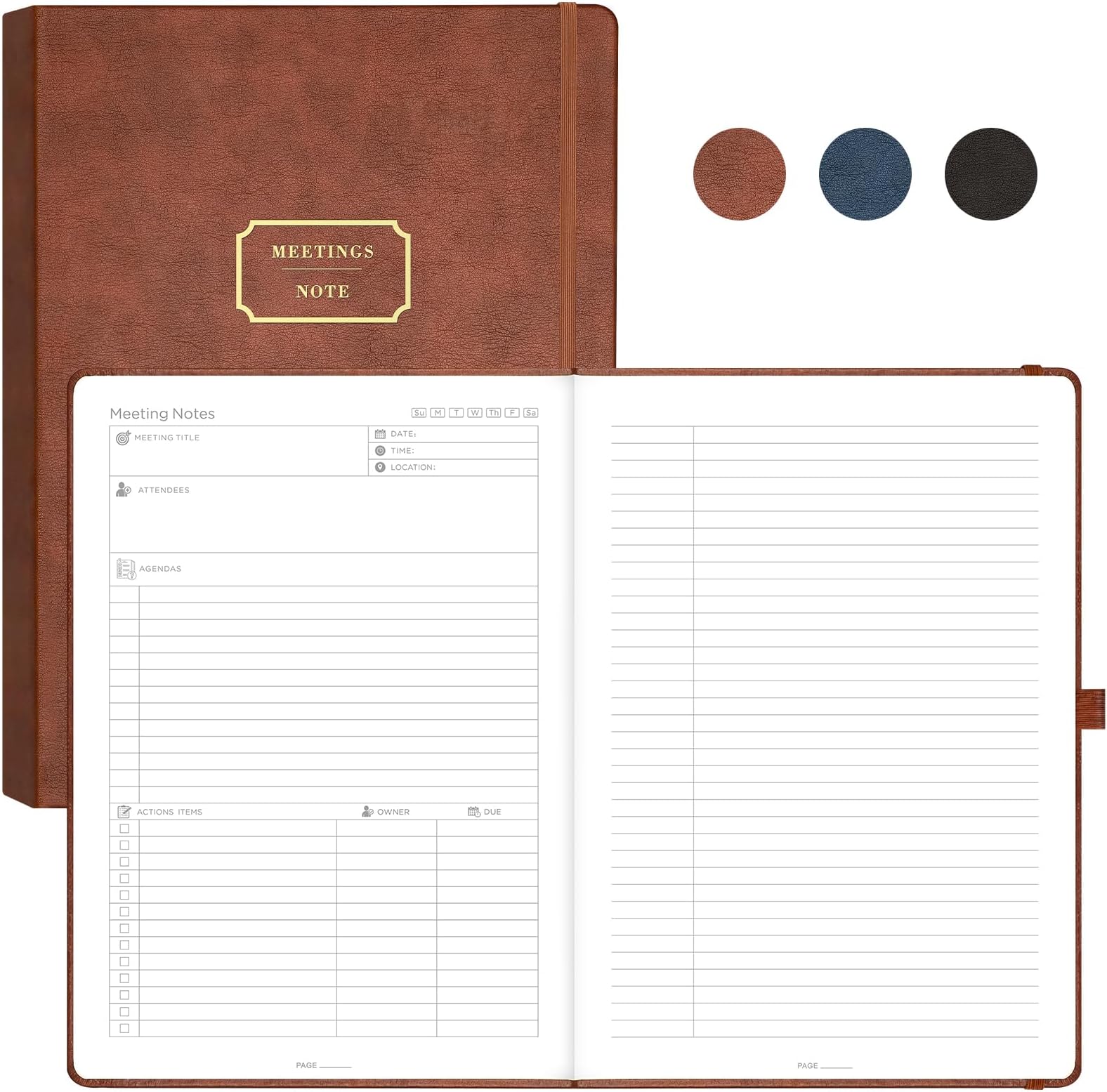 EMSHOI Meeting Notebook A4 Planner, 240 Pages Large Diary to Do List ...