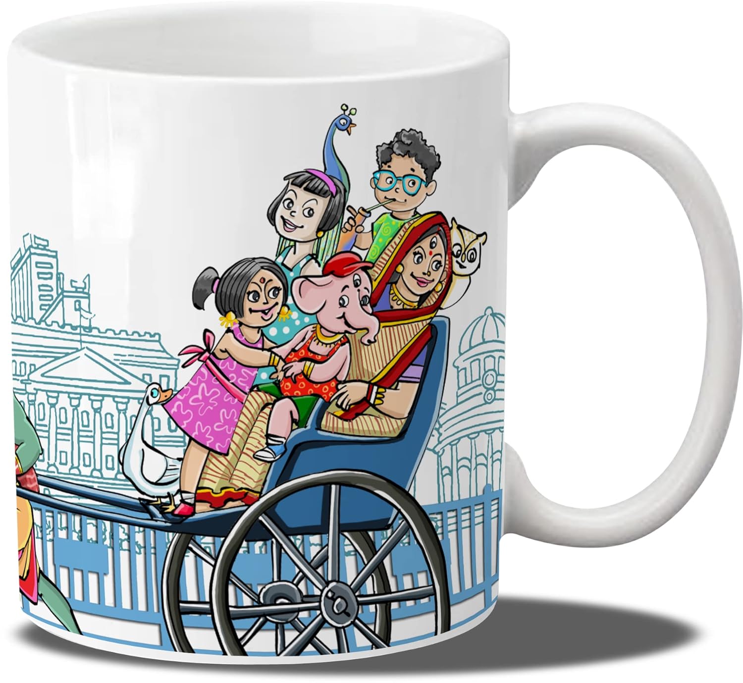 Buy Sentoor Kartoon Asur Tana Rickshaw Ceramic Coffee Mug, Best Gift ...