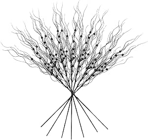 Amazon.com: Wnvivi 12 Pcs Glitter Curly Ting Ting Branches,17 Inch ...