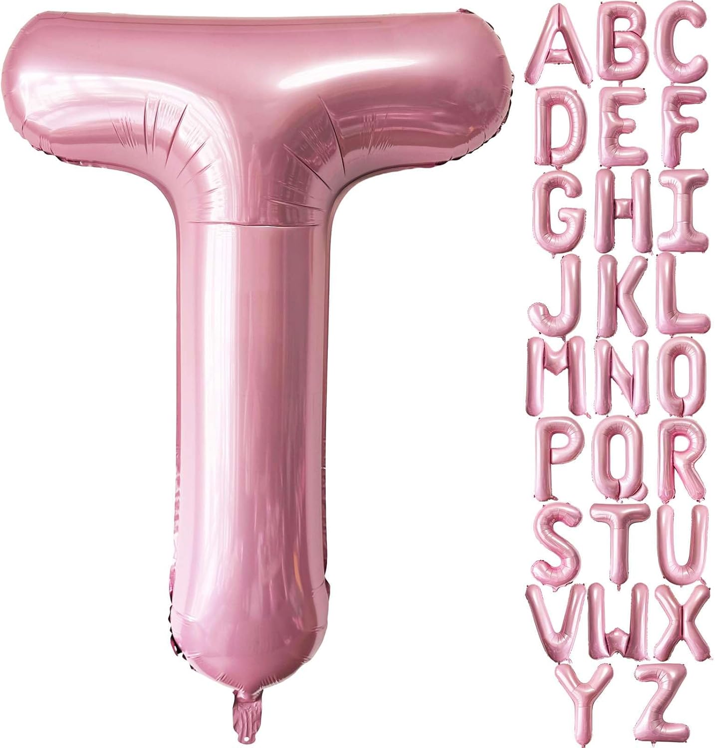 Amazon.com: Pink Letter T Balloons, 40 Inch Pastel Pink Letter Balloons ...