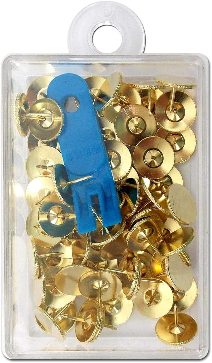 The Hillman Group 532612 Thumb Tacks, Brass Plated, 40-Pack - Hardware ...