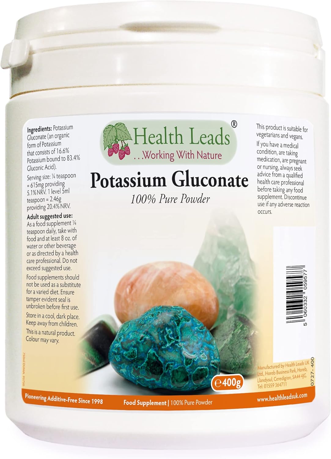 Potassium Gluconate Powder 400g (Additive Free) : Amazon.co.uk: Health ...