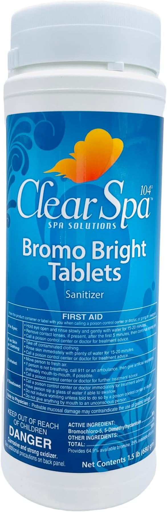 Amazon.com : Clear Spa Bromo Bright Tablets 1" 1.5lb Larger Container ...